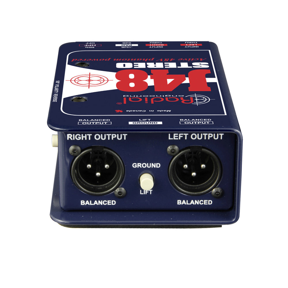 Radial J48 Stereo 2-channel Active Instrument Direct Box