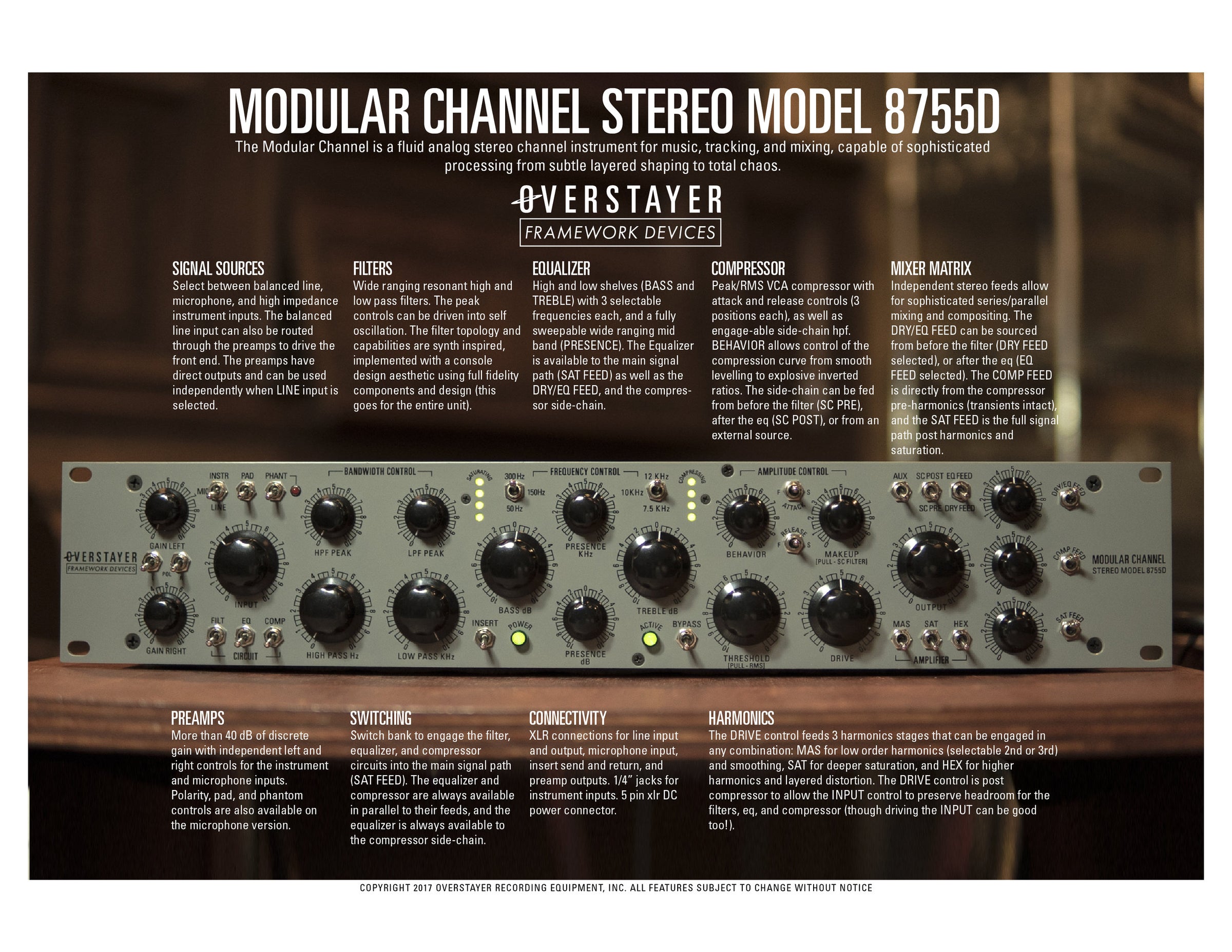 Overstayer Modular Channel Stereo Model 8755DM - Preowned